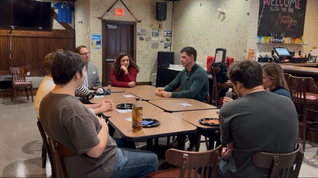 US Senate hopeful Jared Sullivan joins NEC’s Pizza and Politics in the ...